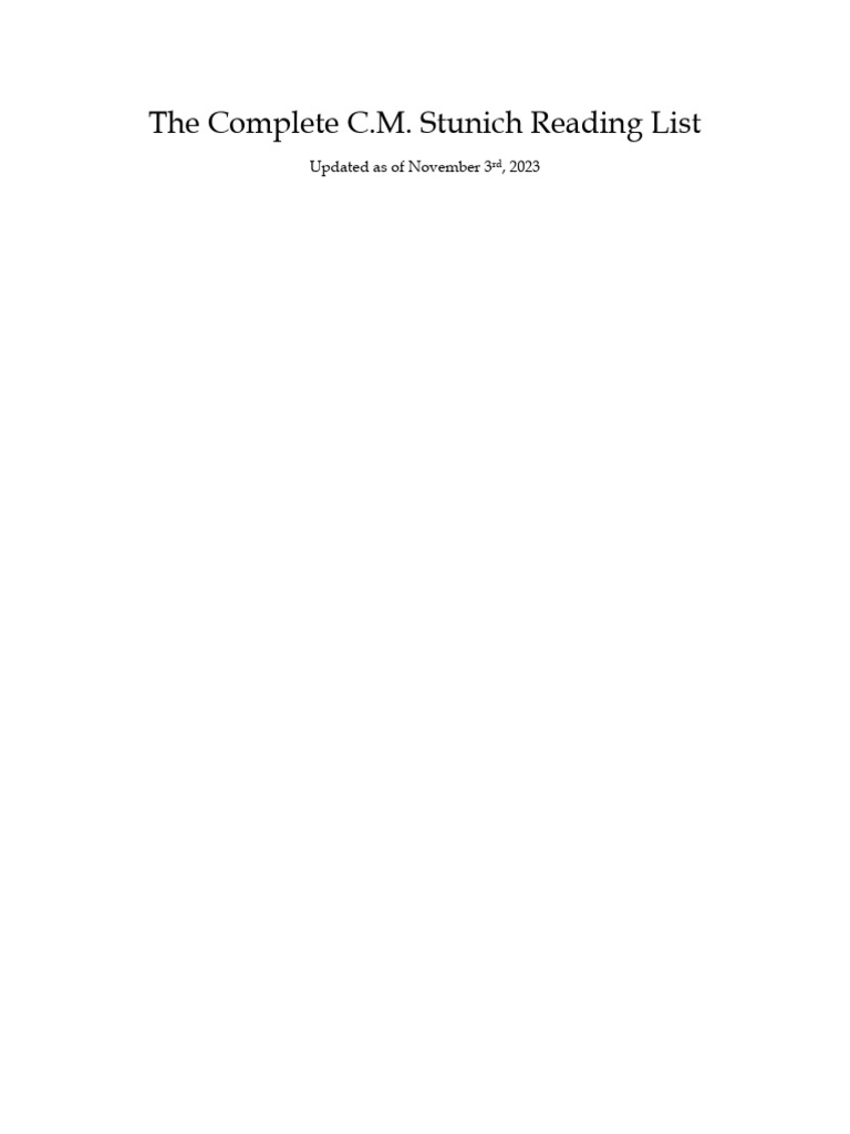 C.M. Stunich Complete Reading List | PDF | Urban Fantasy | Romance Novels