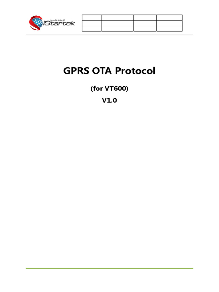 Microsoft Word - VT600 OTA GPRS Protocol | PDF