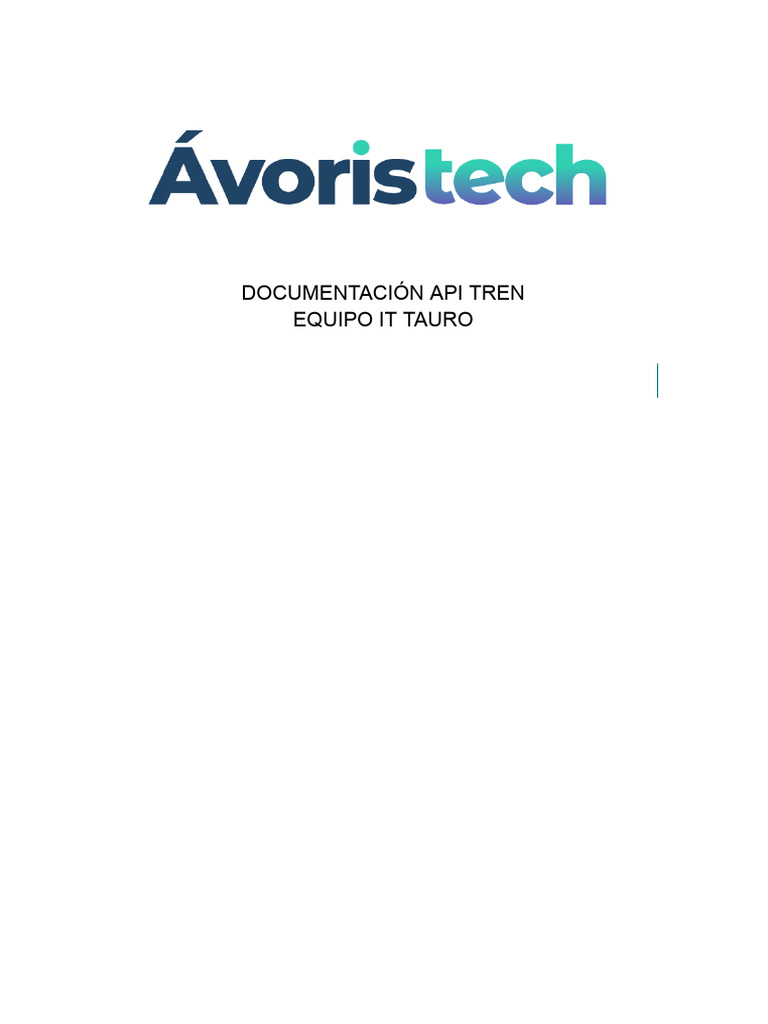 Documentación API Tren: Especificaciones Técnicas | PDF | Informática