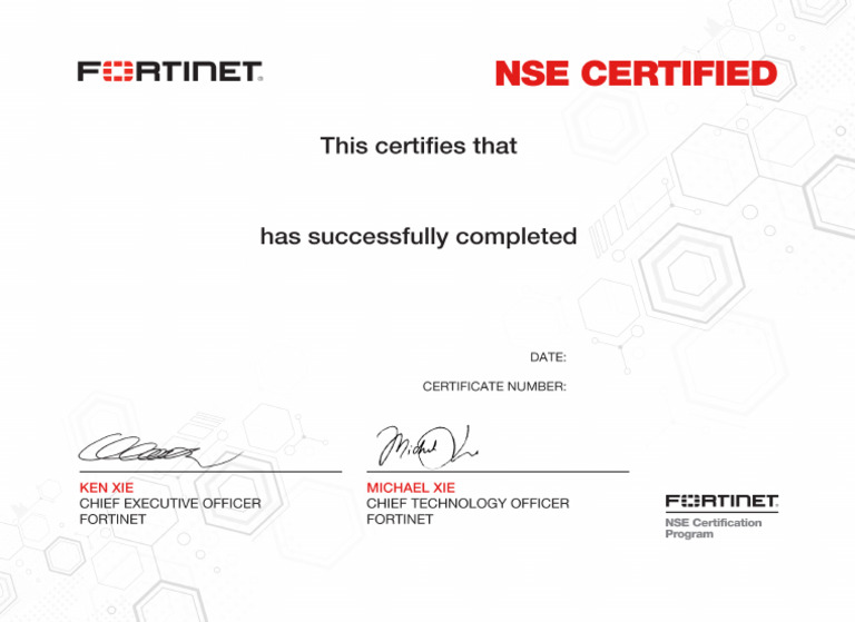 NSE 3 Certificate | PDF
