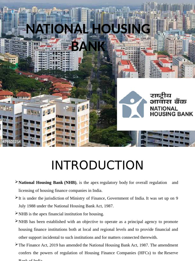 National Housing Bank: Functions & Role | PDF | Business | Personal Finance