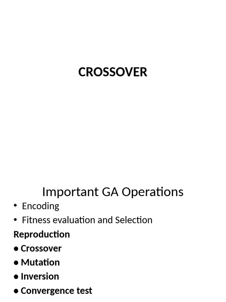 Binary Crossover | PDF | Genetics | Algorithms