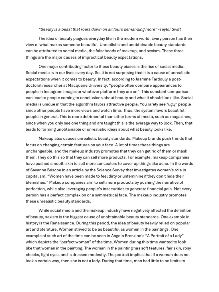 Why Is Beauty So Out of Reach | PDF | Beauty | Physical Attractiveness