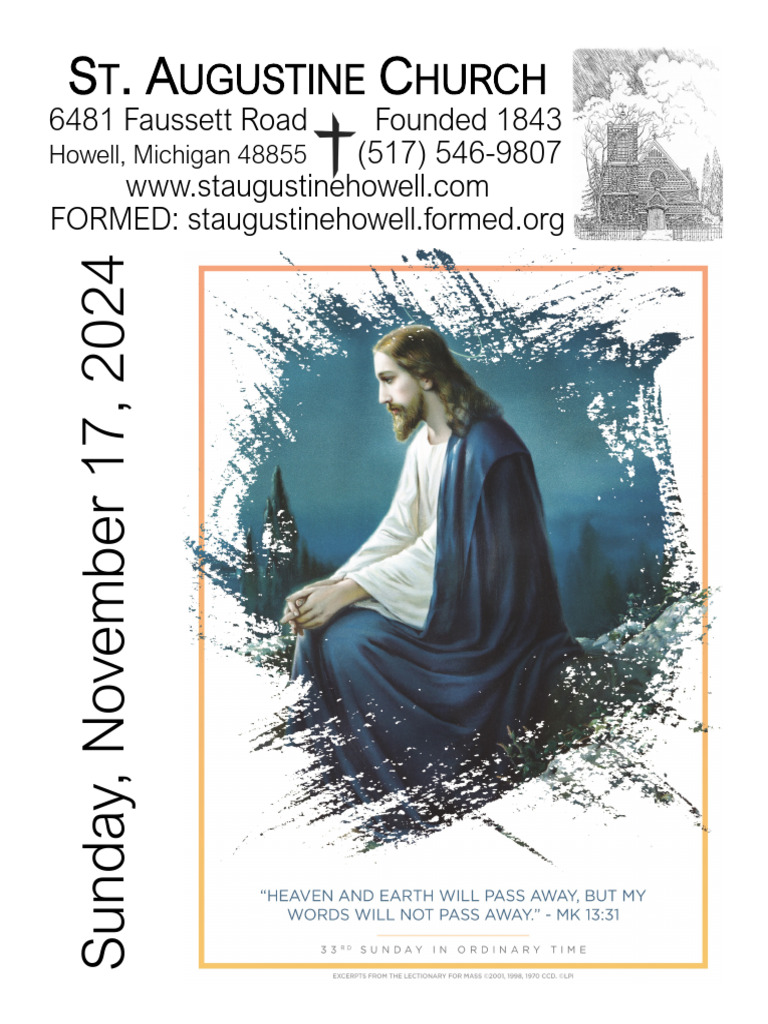 St. Augustine Church Weekly Bulletin | PDF | Liturgical Year | Jesus