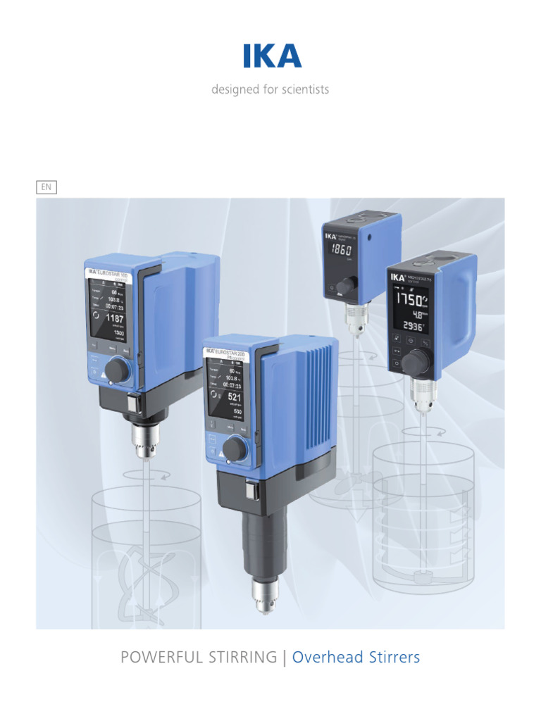 IKA Overhead Stirrers Overview | PDF | Manufactured Goods | Electrical ...