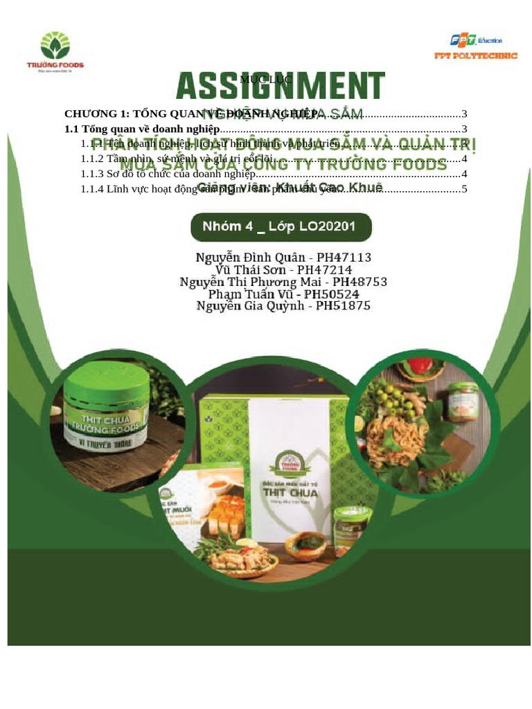 ASM NHÓM 4 NGHIỆP VỤ MUA SẮM | PDF