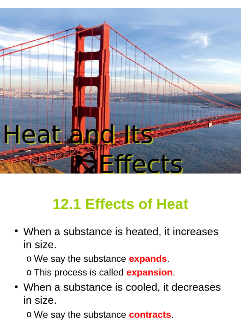 Heat Effects: Expansion and Contraction | PDF | Thermal Expansion ...
