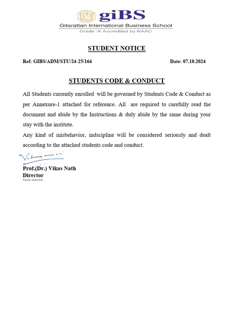 164 - Student Code & Conduct | PDF | Harassment