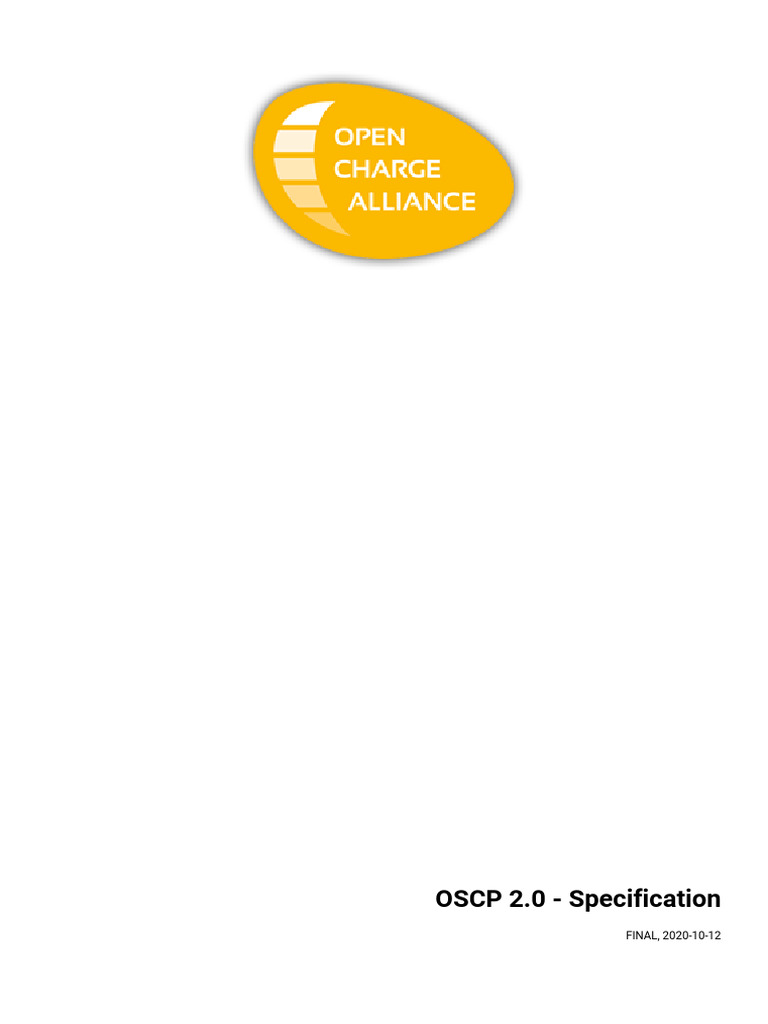 OSCP 2.0 Specification | PDF | Electric Vehicle | Forecasting