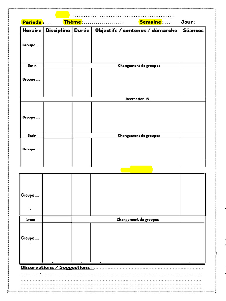 Page Cahier Journal Explicite | PDF