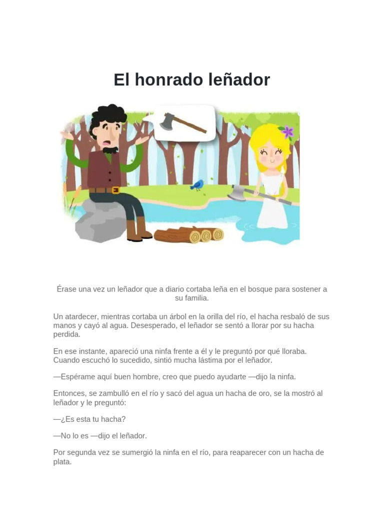 El honrado leñador y su recompensa | PDF