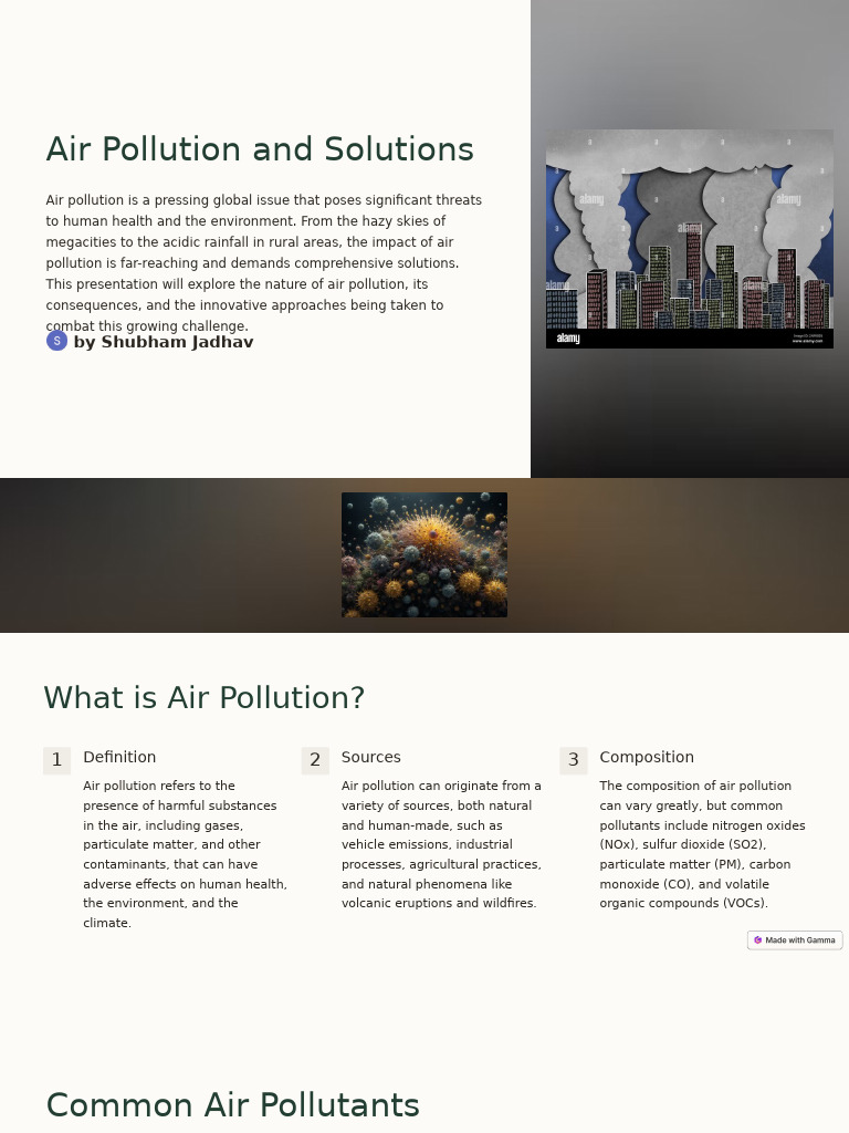 Air Pollution and Solutions | PDF | Air Pollution | Efficient Energy Use