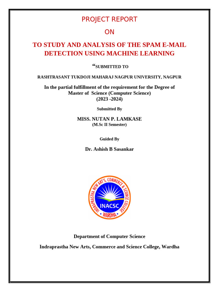 Project Report Page & Certificate MSC | PDF