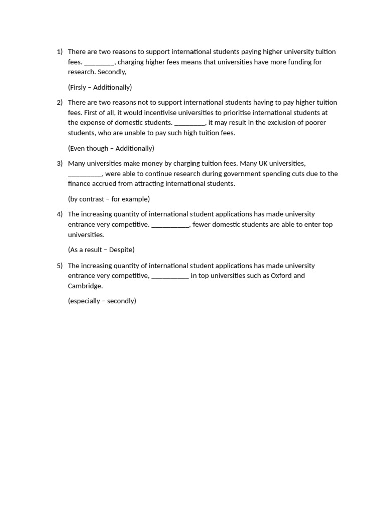 Linking Words Quiz | PDF