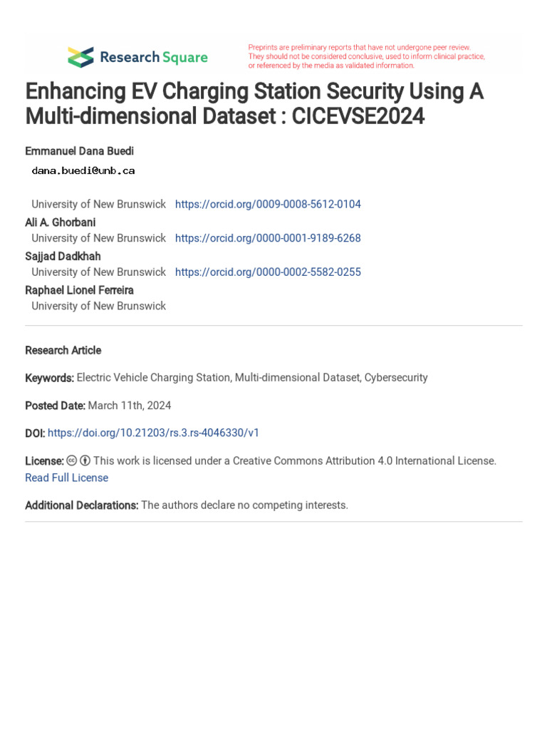 Enhancing Ev Charging Station Security Using A Mul Pdf Denial Of
