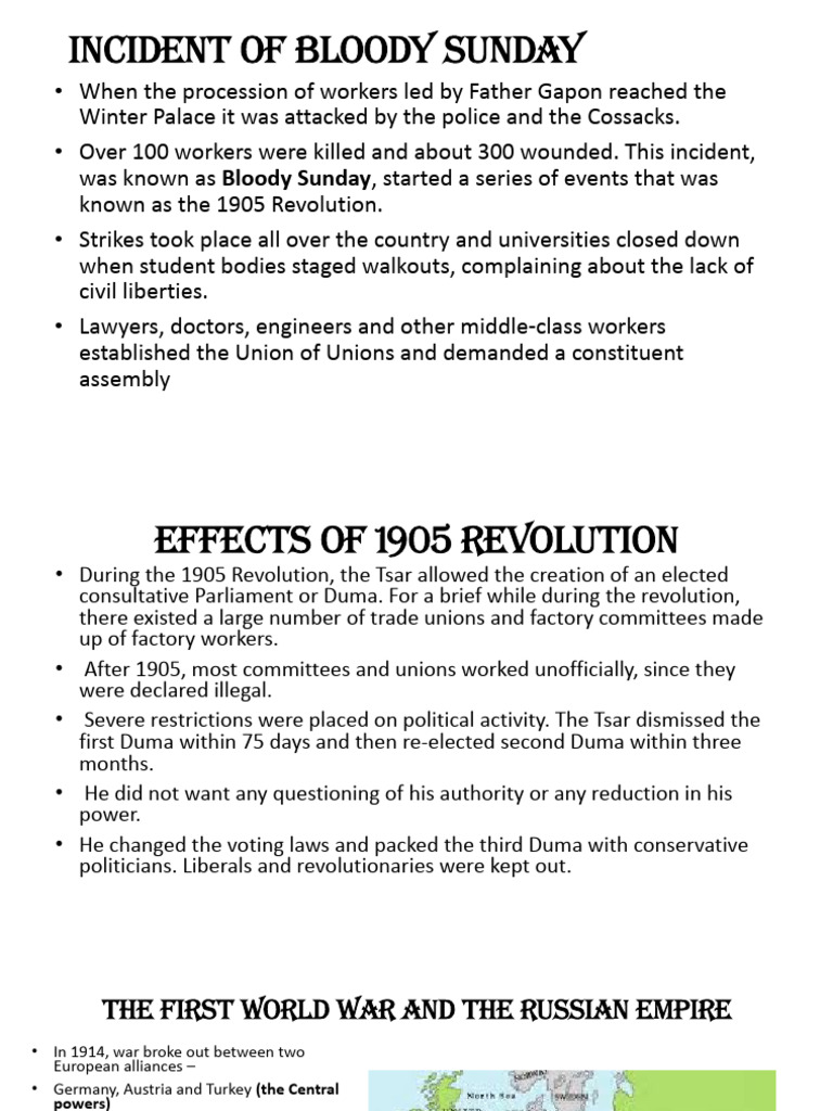 Bloody Sunday and the 1905 Revolution | PDF | Nicholas Ii Of Russia ...