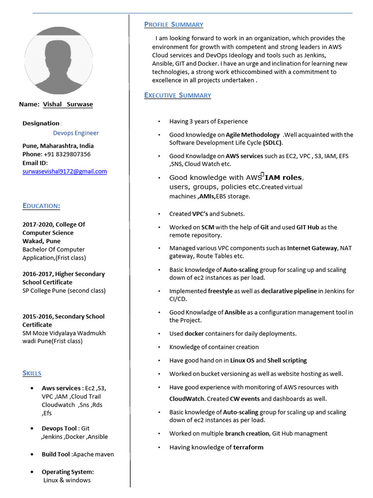 Vishal Devops Engg Pdf Computing Computer Science