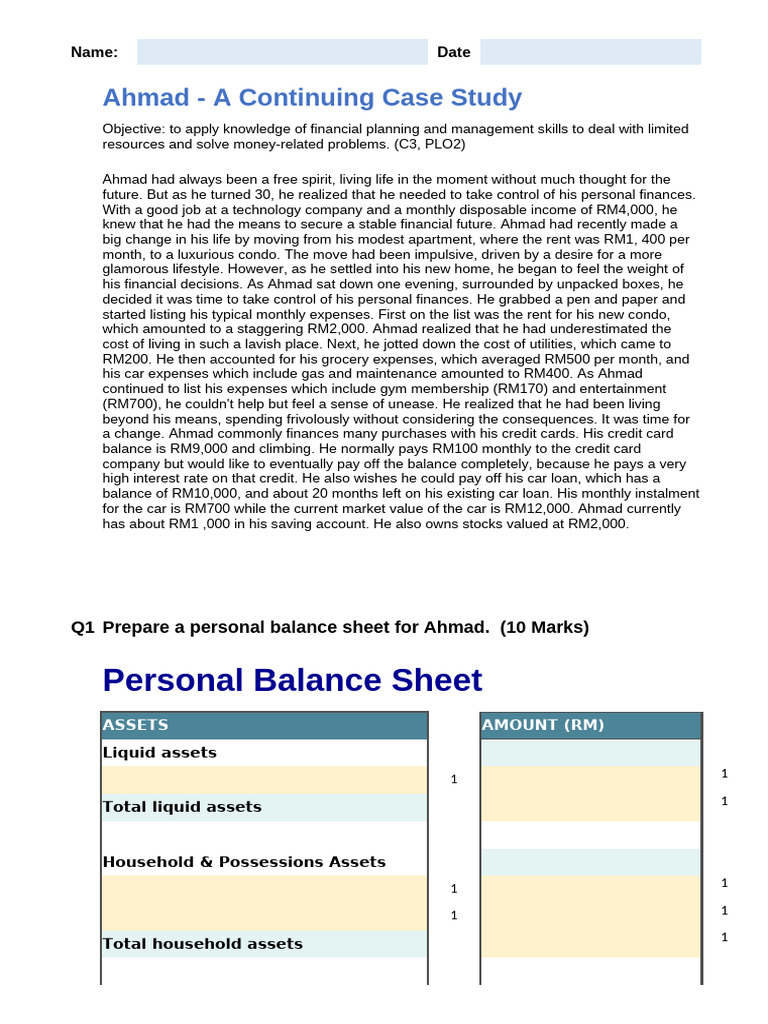 Individual Assignment Case Study Workbook - Students | PDF | Cost Of Living | Insurance
