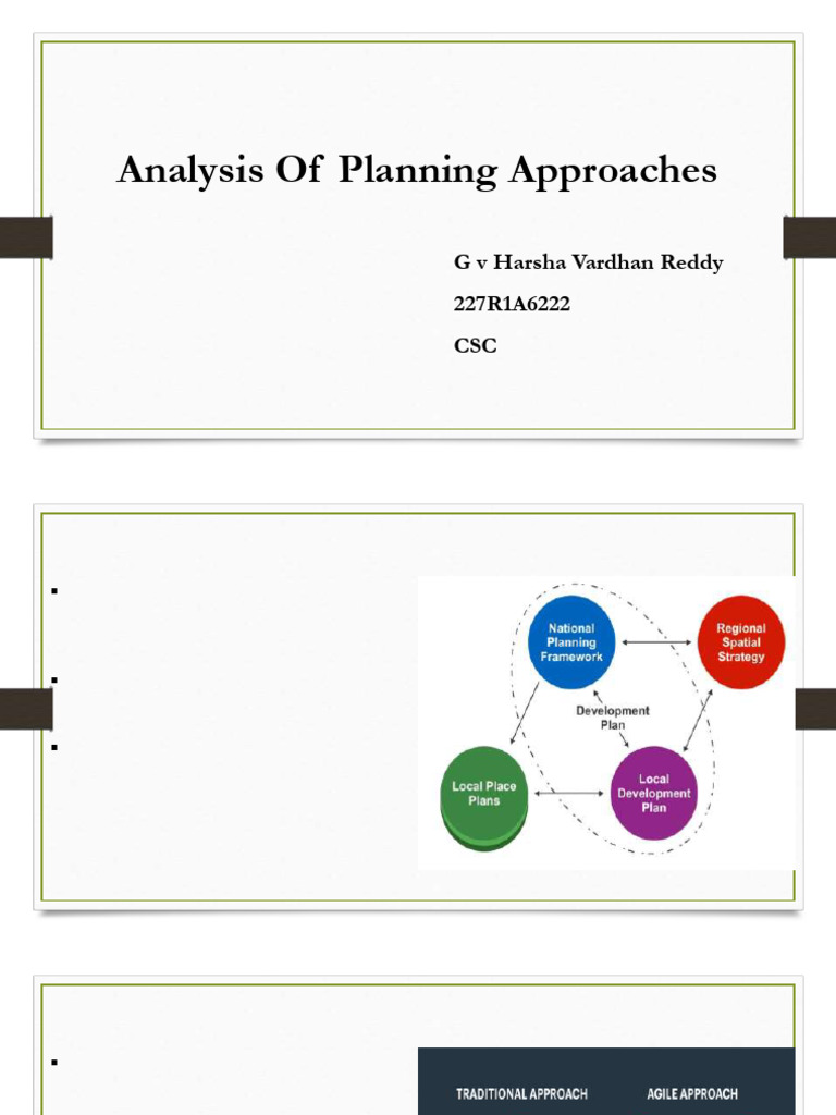 Analysis of Planning Approaches | PDF | Strategic Planning | Agile ...