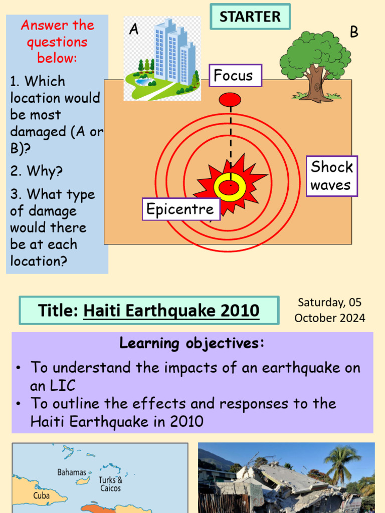 Starter: Answer The Questions Below | PDF | Earthquakes | Hazards