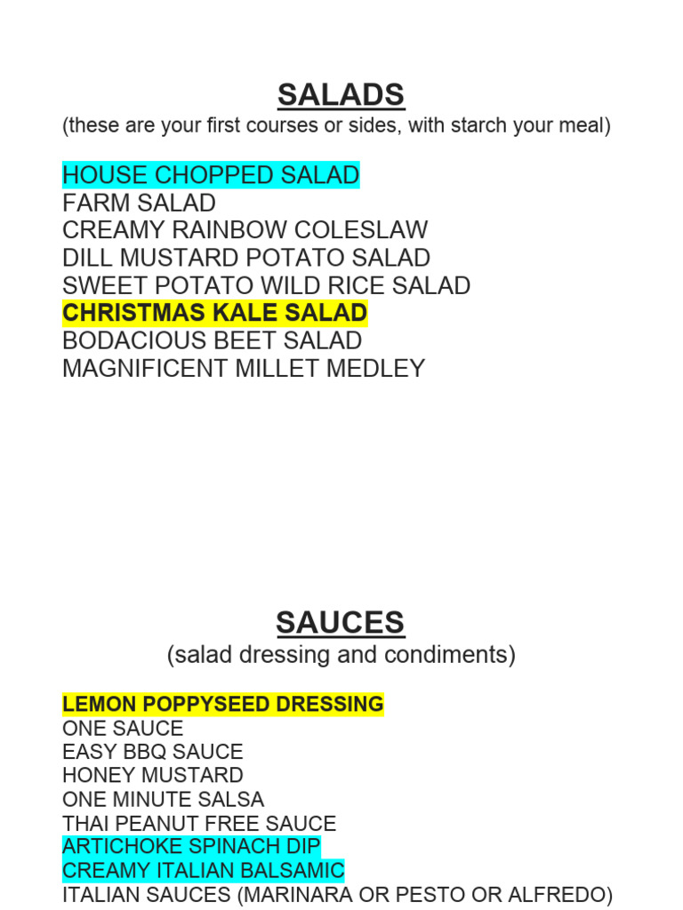 Chef AJ & Tami Kramer - Bootcamp Food Prep Companion PDF With Recipes ...