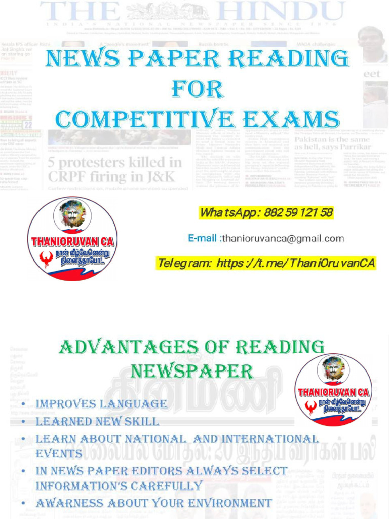 How To Read Current Affairs | PDF