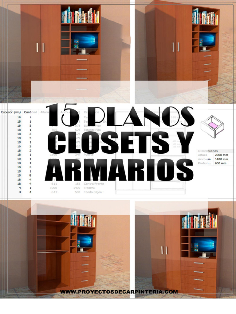 15 Planos de CLOSETS y ARMARIOS | PDF