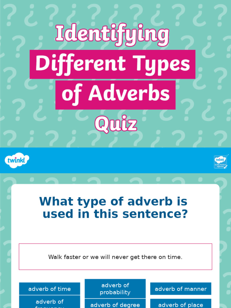 t2 e 537 Identifying Different Types of Adverbs Spag Grammar Powerpoint ...