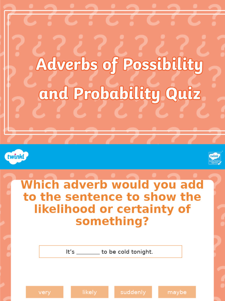 Adverbs of Probability Explained | PDF