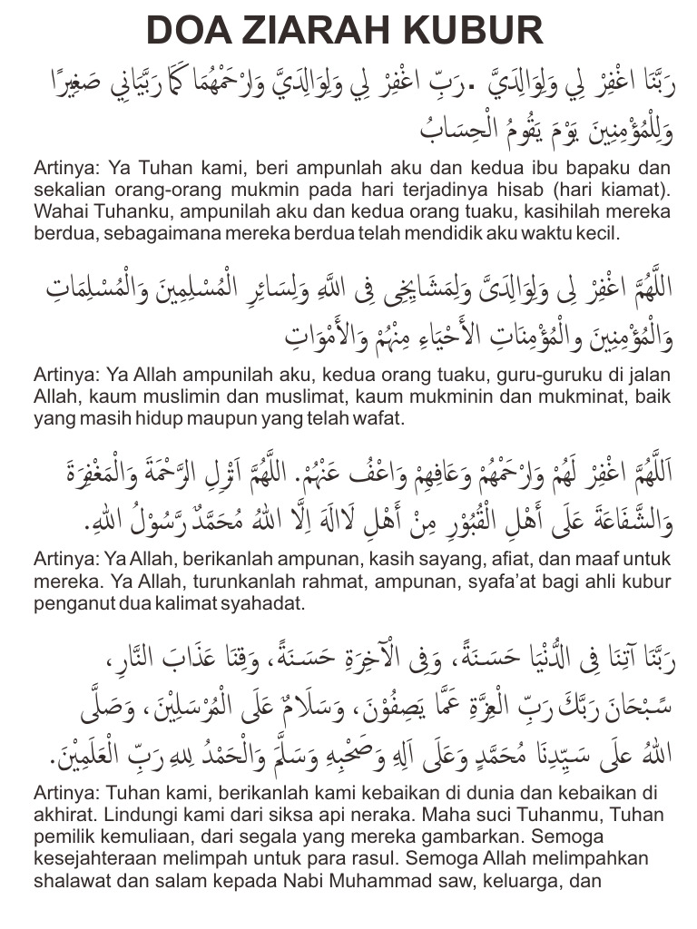 Doa Ziarah Kubur2 | PDF