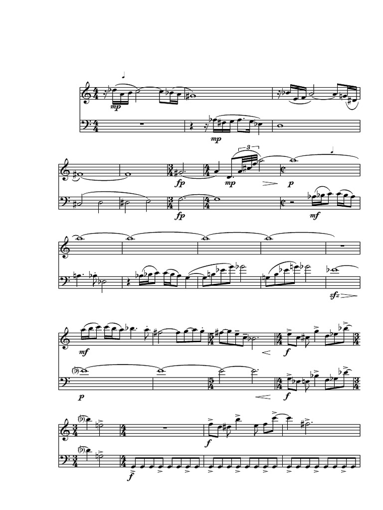 Cantiga n.2 for Saxophone and Cello | PDF | Saxophone | Orchestras