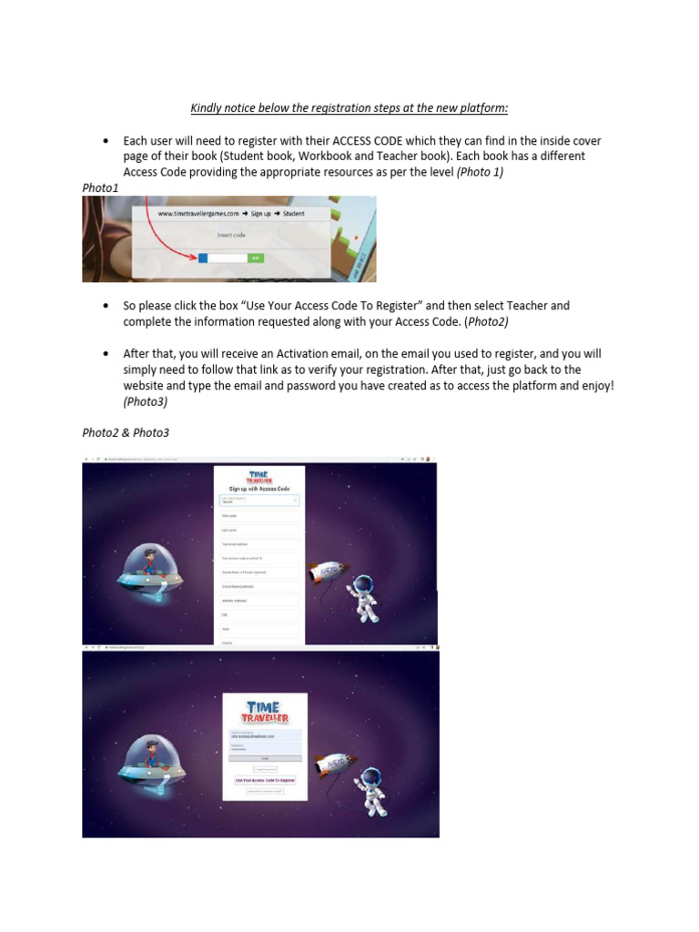 Time Traveller Platform - Steps To Registration | PDF | Internet | World Wide Web