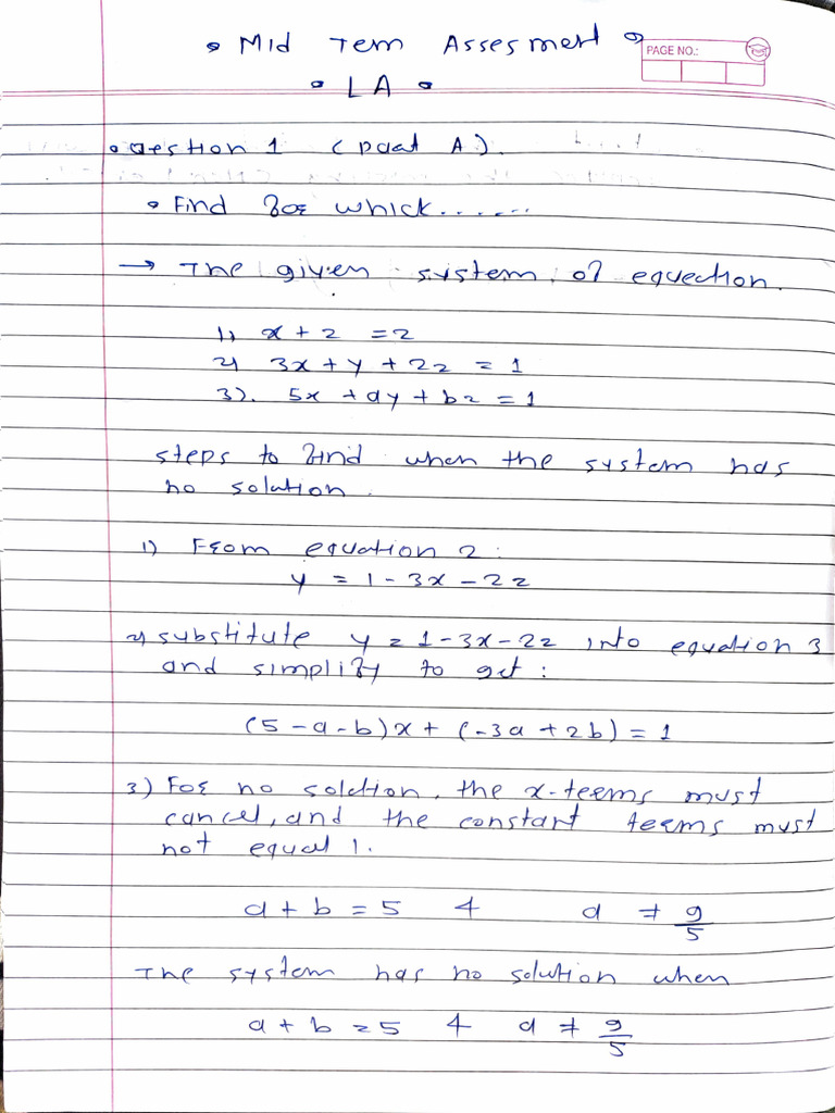 Mid Term Assesment LA | PDF