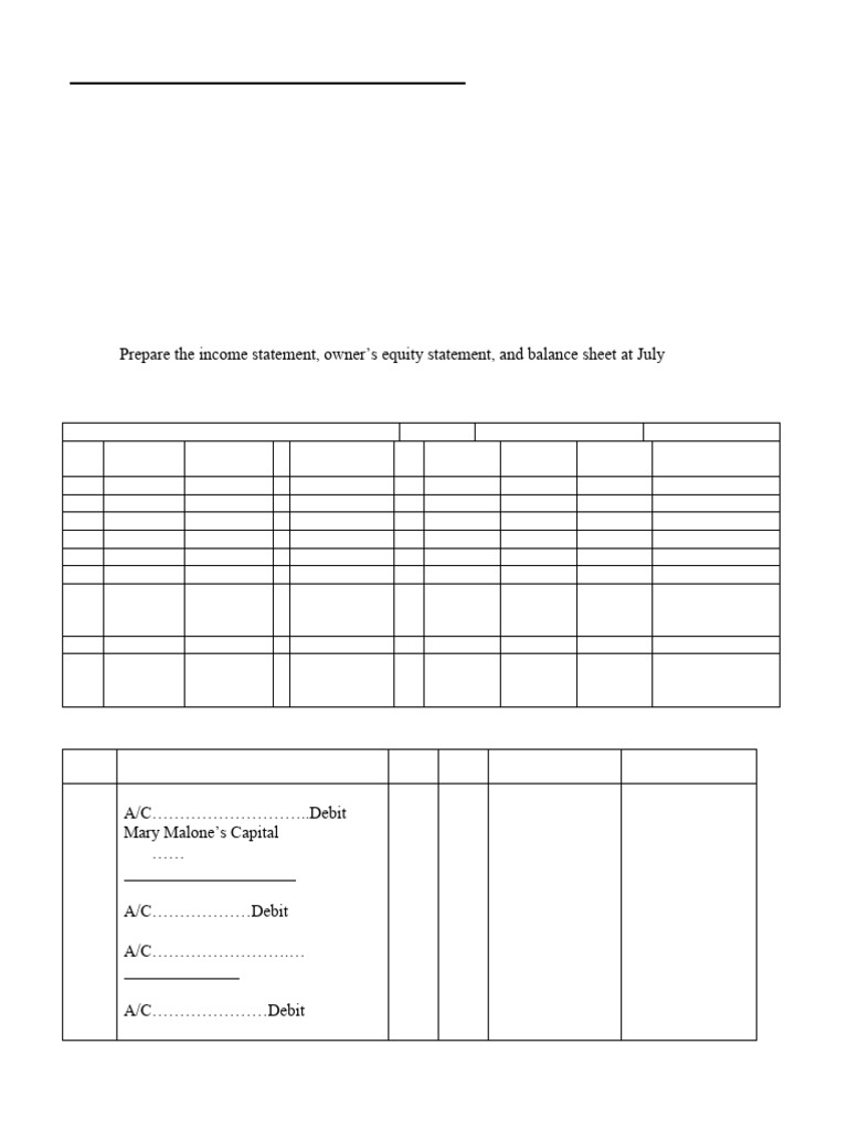 Tabular Analysis of Transactions | PDF | Debits And Credits | Expense
