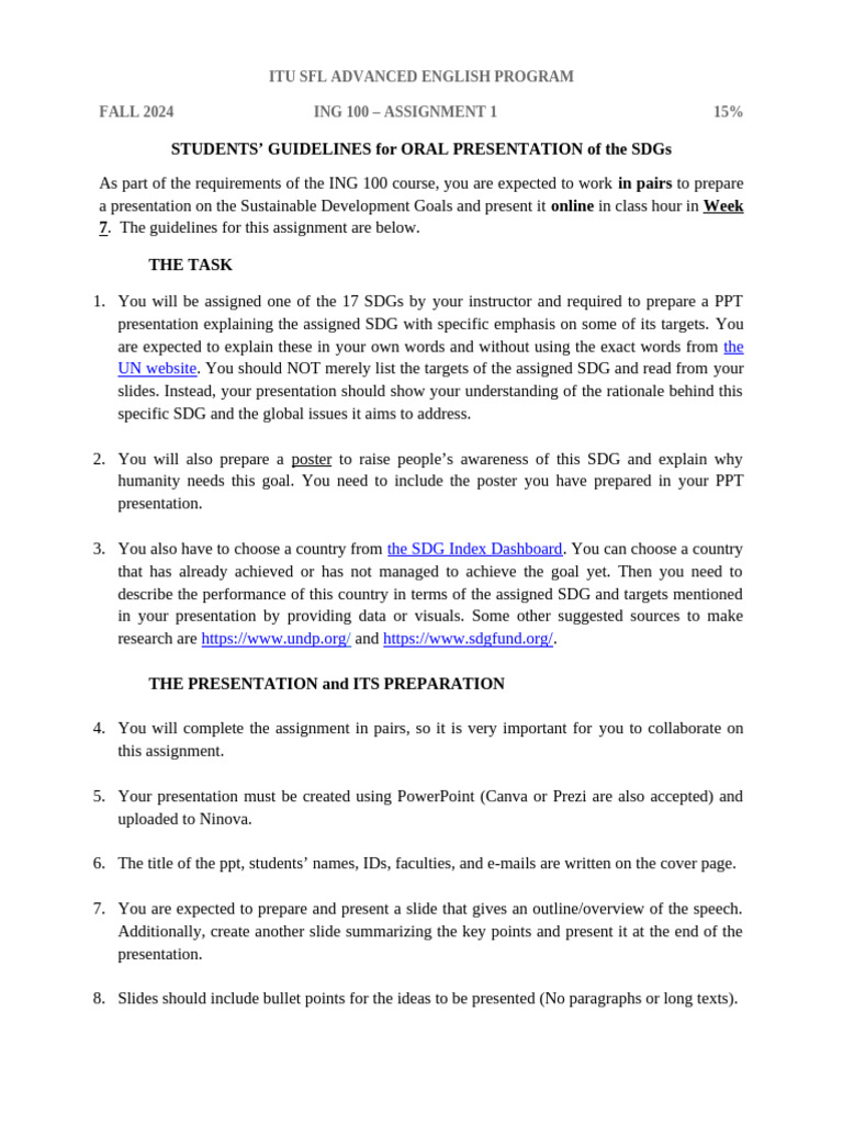 1.ING 100 Assignment 1 Guidelines For Students | PDF | Microsoft Power Point | Citation