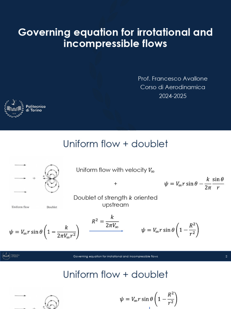 Slides 14 - 2 - Governing Equation For Irrotational and Incompressible ...