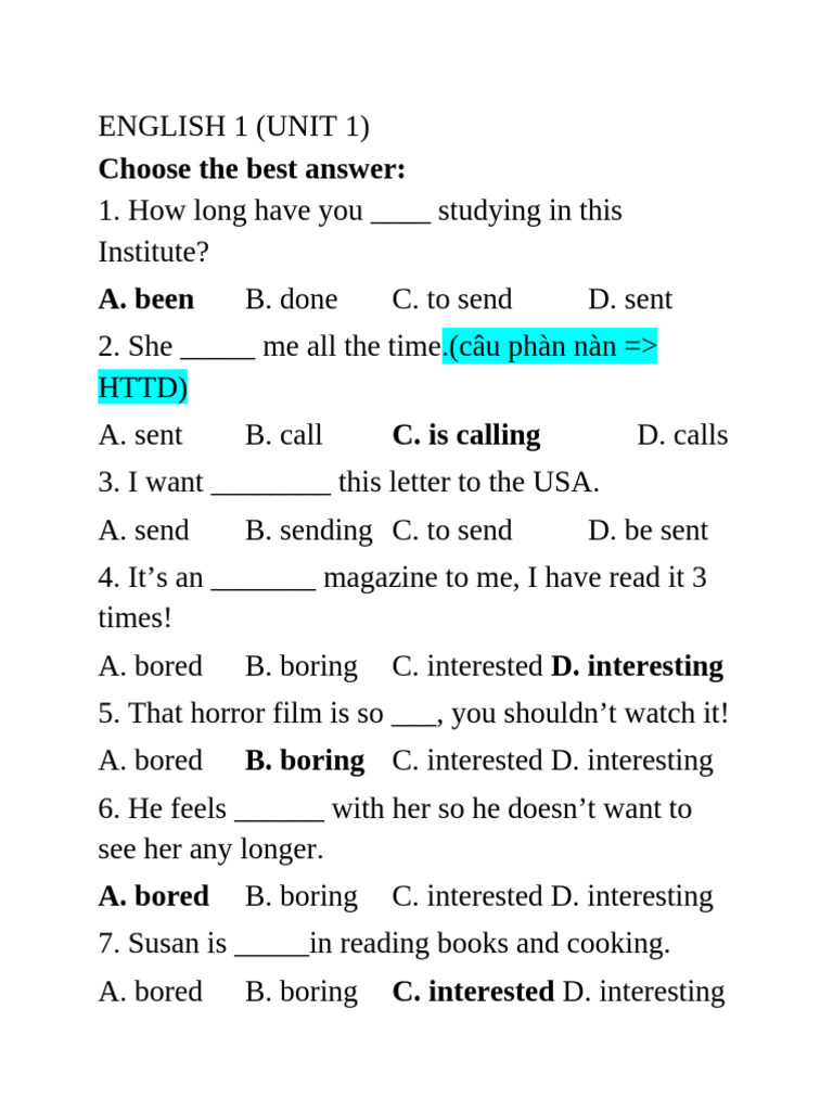 English 1 Unit 1 | PDF