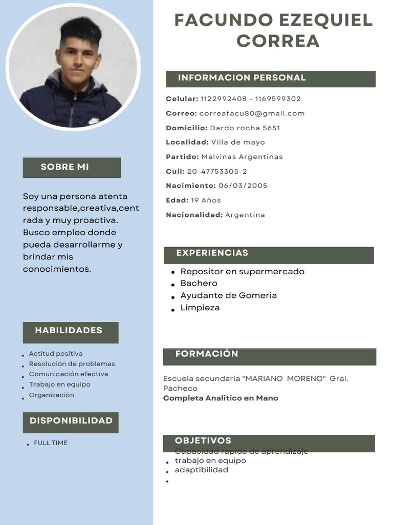 CV Facundo Correa - PDF - 20241107 - 100446 - 0000 | PDF