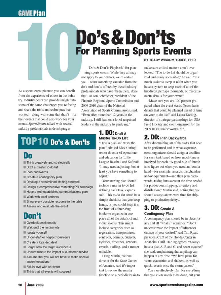 10 Dos Don'ts | PDF