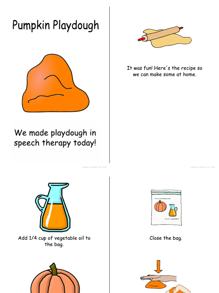 Pumpkin Playdough Visual Recipe | PDF