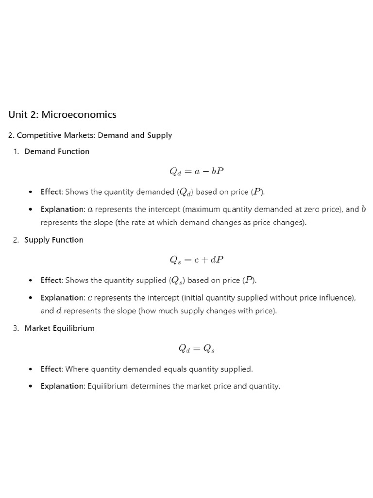Eco MidTerm Formulas | PDF