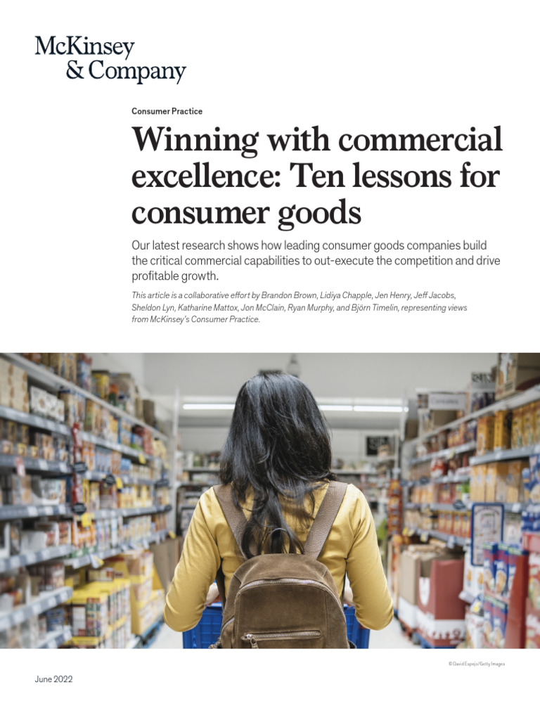 2022 McKinsey Winning-With-Commercial-Excellence-Ten-Lessons-For-Consumer-Goods | PDF ...