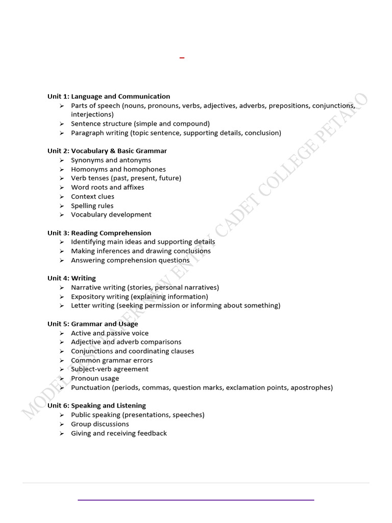 English Model Test Paper Pre-O | PDF