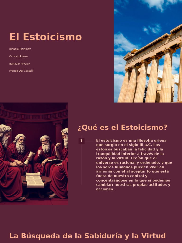 El Estoicismo 1 | PDF | Estoicismo | Virtud