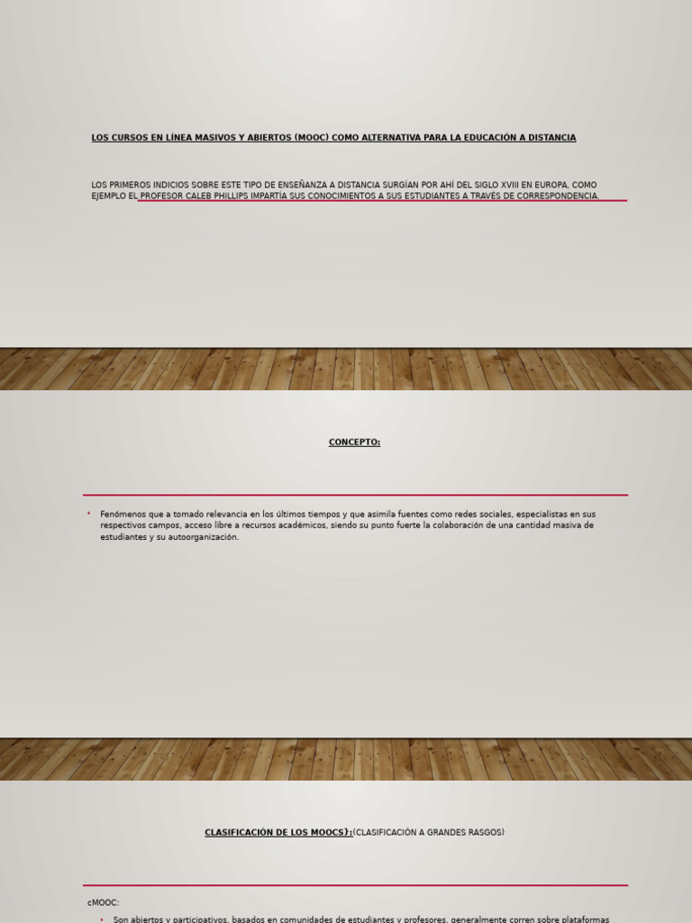 Cursos en Línea Masivos (MOOCS) en La Educación A Distancia - NTACS - Tarea03 | PDF | Curso ...