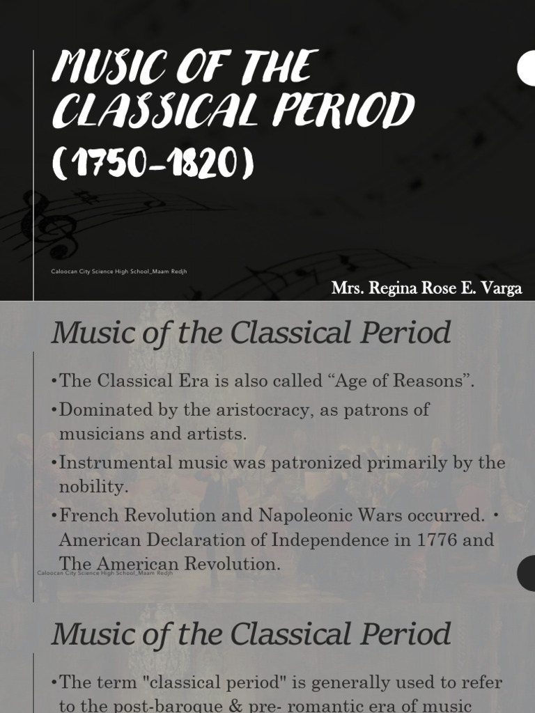 Quarter-2 Music9 Lesson-1 Classical-Music | PDF | Classical Period ...