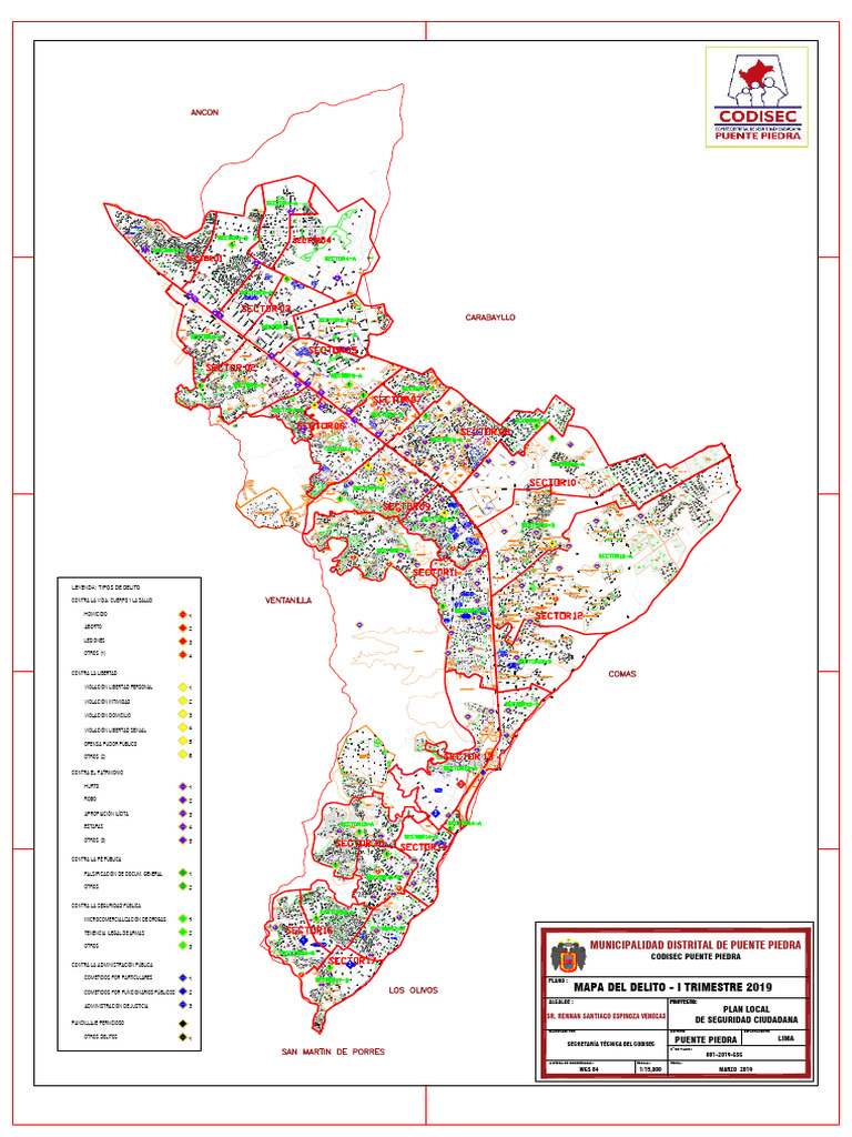 MAPA DEL DELITO 2019 PUENTE PIEDRA Gen | PDF | Desviación (sociología) | Criminología