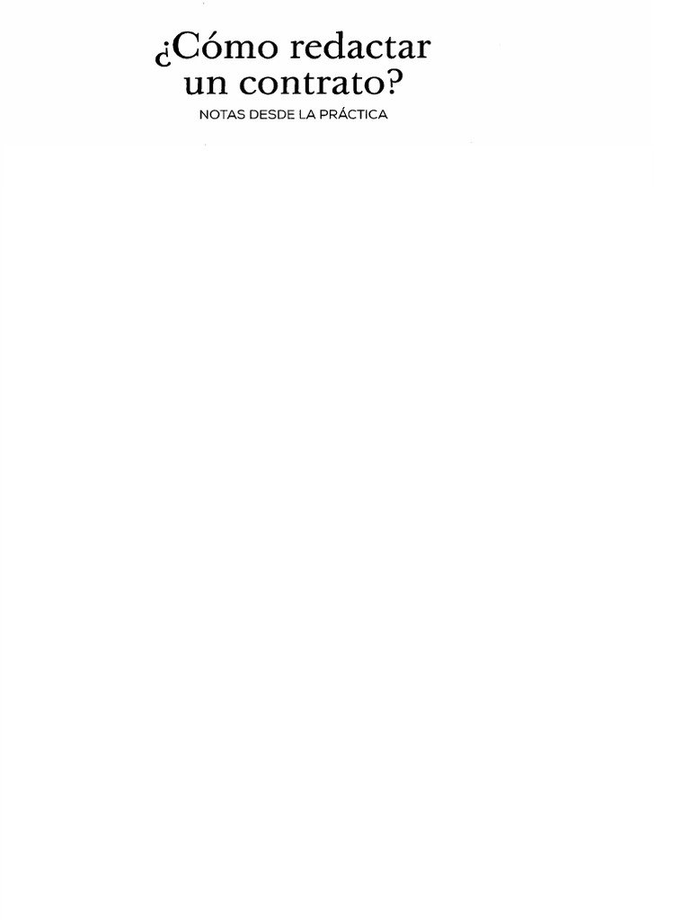 2020 Cómo Redactar Un Contrato | PDF