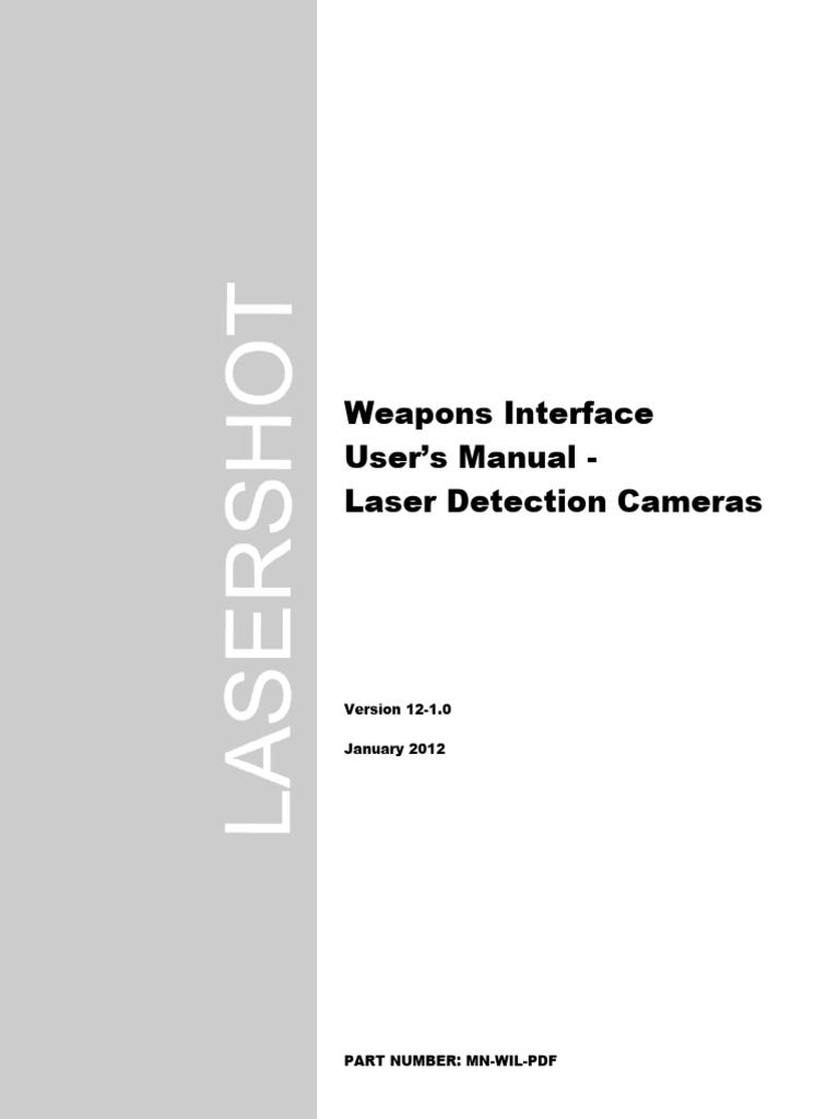 Weapons Interface User's Manual - Laser Detection Cameras - Version 12 ...
