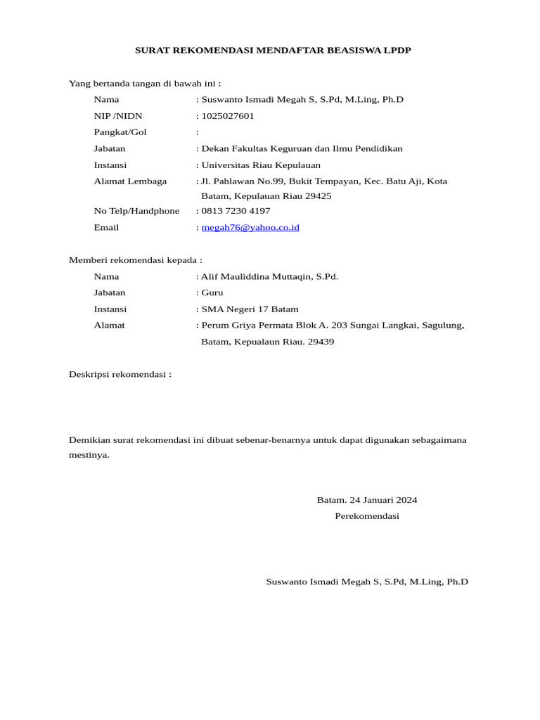 Rekomendasi LPDP | PDF